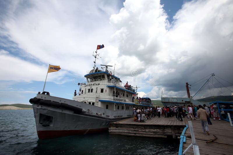 Sukbaatar, Russian Ship, Kovsgol Lake Editorial Photo - Image of ...