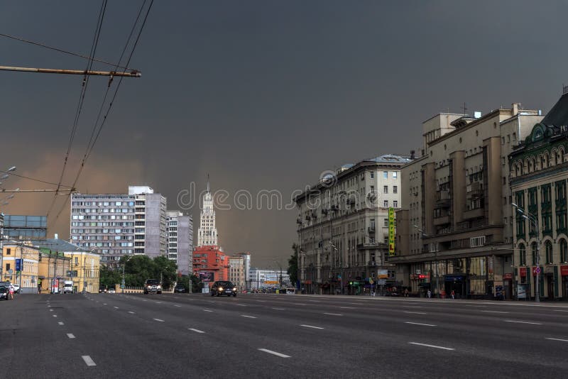 Sukharevskaya Square in Moscow Editorial Photography - Image of ...