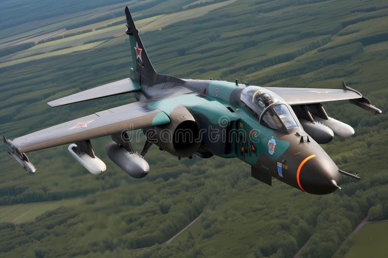 Sukhoi Su-25 - Soviet Union (Generative AI) Stock Illustration ...