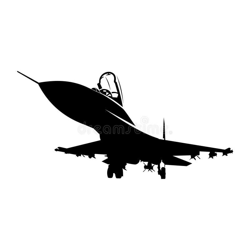 SU-27 Silhouette stock illustration. Illustration of flight - 239438344