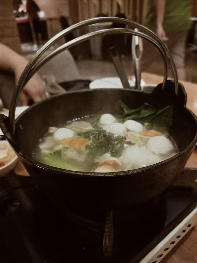 Suki Hot Pot stock image. Image of soup, supper, noodle - 268285305