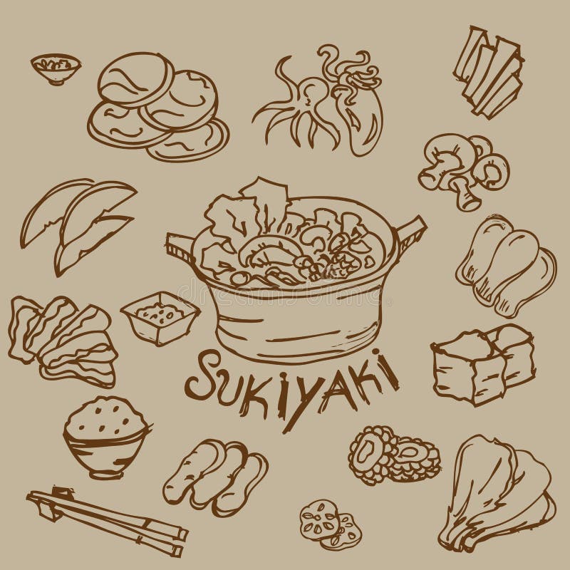Sukiyaki Drawing Stock Illustrations – 115 Sukiyaki Drawing Stock ...