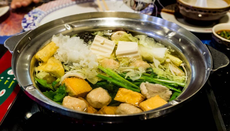 Sukiyaki Pot stock photo. Image of indoor, soup, mixing - 36981012
