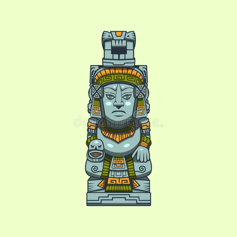 Aztec Ornament. Aztec Symbol. Traditional Statue Stock Vector ...