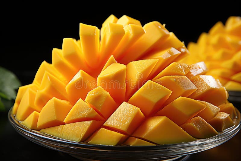 Sul Sliced ??mango Isolated Stock Illustration - Illustration of ...