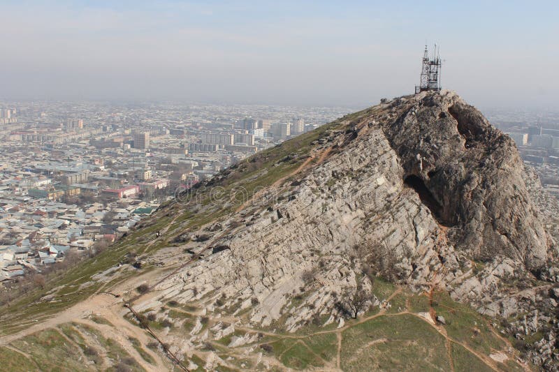 The Sulaiman-Too Mountain and Osh City View Stock Photo - Image of city ...