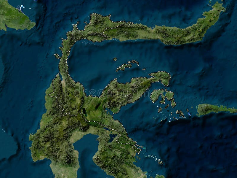 Sulawesi Tengah, Indonesia. Low-res Satellite. No Legend Stock ... Sulawesi Tengah, Indonesia. Low-res Satellite. No Legend Stock ...