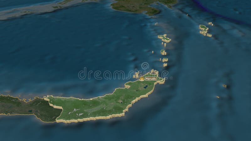 Sulawesi Utara Indonesia Map with Indonesian National Flag Illus Stock ... Sulawesi Utara Indonesia Map with Indonesian National Flag Illus Stock ...