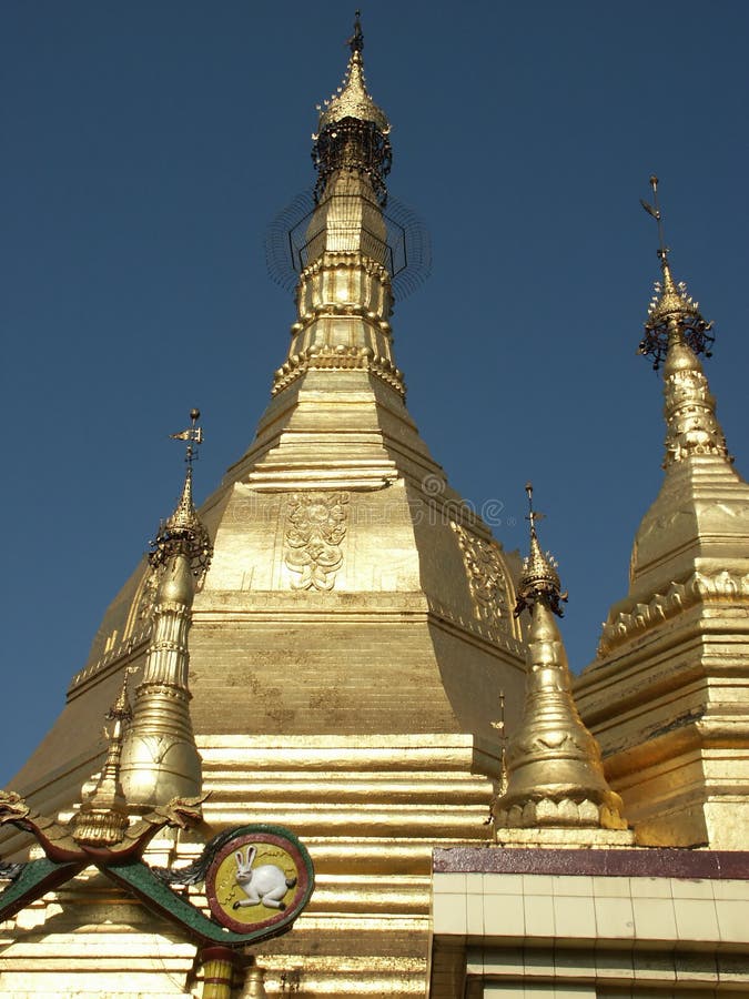 Sule Pagoda stock image. Image of ornament, rangun, burma - 7436407