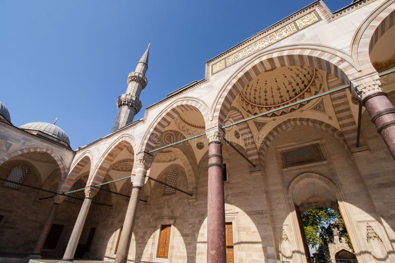 Suleiman Mosque and Across the Strait Editorial Photo - Image of vaults ...