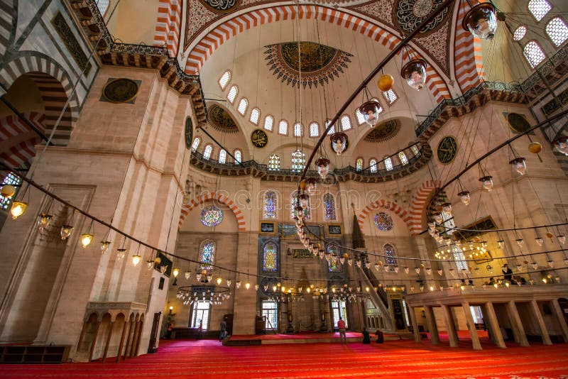 Suleymaniye Camii Mosque Interior, Inner Architecture of a Moschee in ...