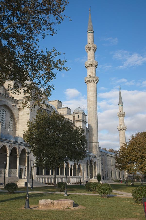 Suleymaniye Mosque Side View with 2 Minarets Stock Photo - Image of ...