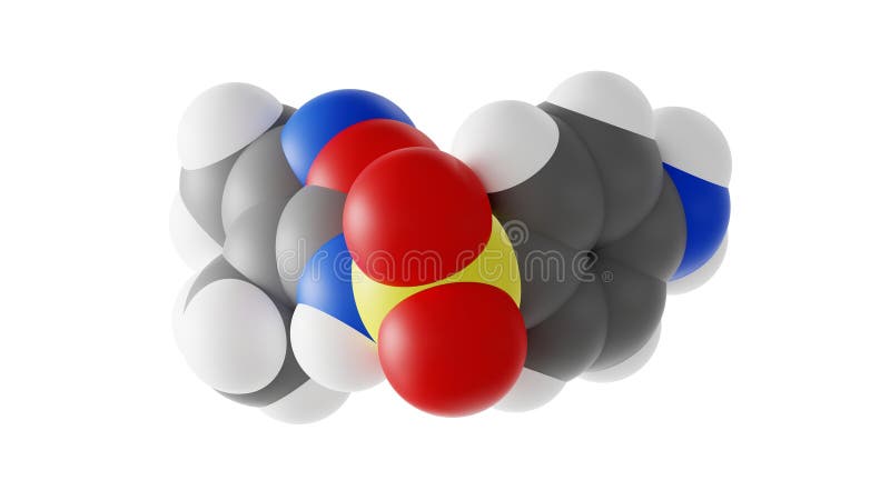 Sulfafurazole Molecule, Sulfonamide Antibacterial Molecular Structure ...