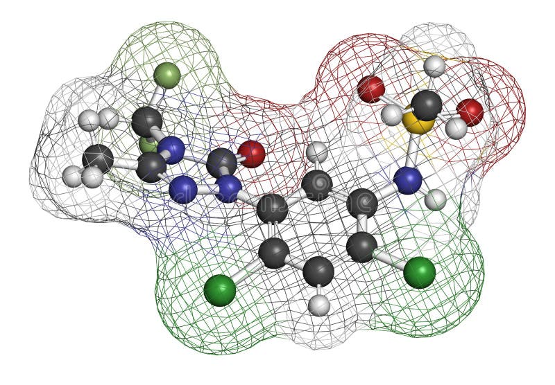 Sulfentrazone Herbicide Molecule. Skeletal Formula Stock Vector ...