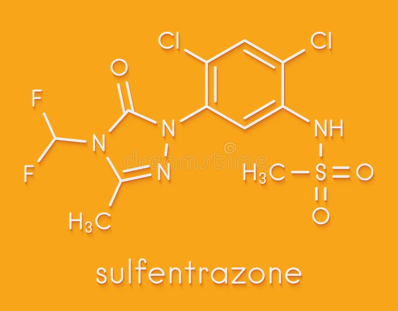 Sulfentrazone Herbicide Molecule Stock Illustrations – 5 Sulfentrazone ...