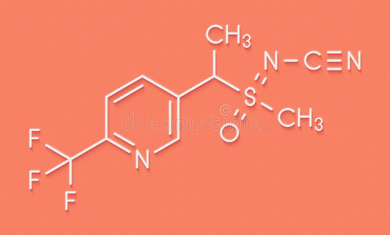 Sulfoxaflor Insecticide Molecule. Skeletal Formula. Stock Illustration ...
