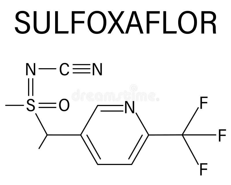 Sulfoxaflor Molecule. Skeletal Formula. Stock Vector - Illustration of ...
