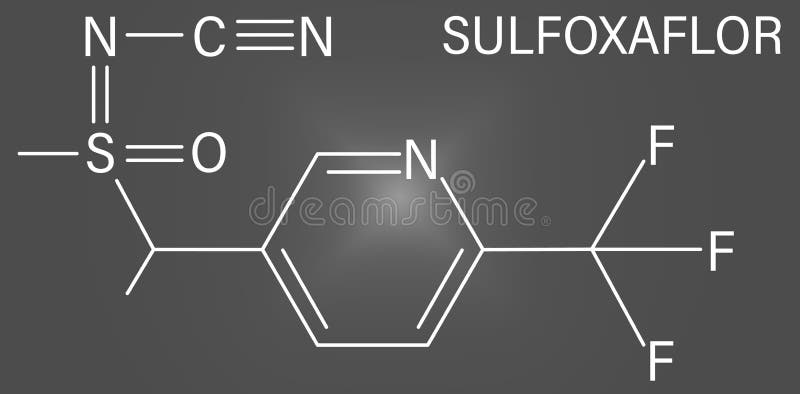 Sulfoxaflor Molecule. Skeletal Formula. Stock Vector - Illustration of ...