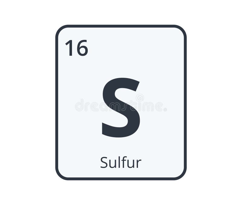 Sulfur Chemical Element Graphic for Science Designs. Stock Vector ...