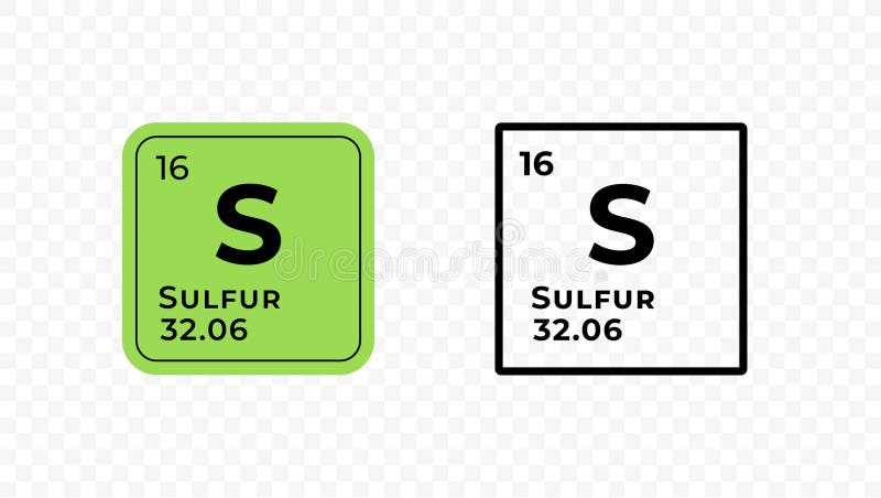 Periodic Table Element Sulfur Vector Stock Illustrations – 190 Periodic ...