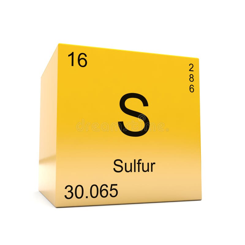 Sulfur Chemical Element Symbol from Periodic Table Stock Illustration ...