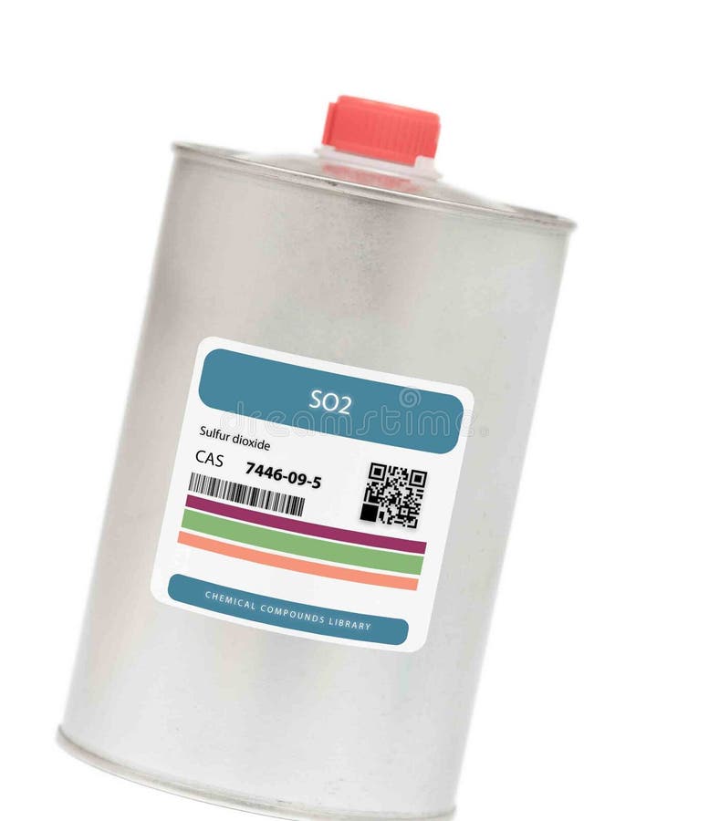 Sulfur Dioxide Molecule, Structural Chemical Formula, Ball-and-stick ...