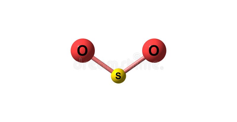 Sulfur Dioxide Molecular Structure Stock Illustration - Illustration of ...