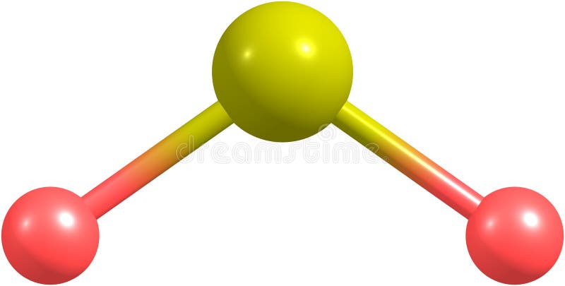 Sulfur Dioxide Molecular Structure Stock Illustration - Illustration of ...