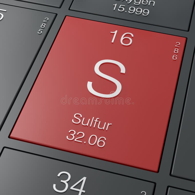 Sulfur element symbol stock illustration. Illustration of symbol ...