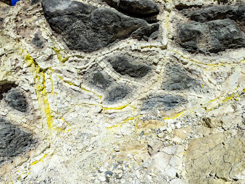 Sulfur Formations and Rocks at the Summit of Damavand Stock Image ...
