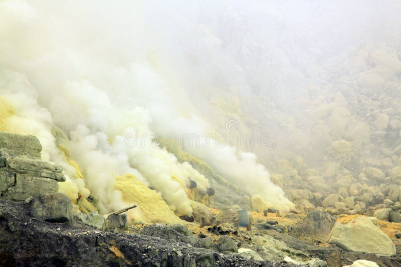 Sulfur Mine stock image. Image of mountain, environment - 22852231