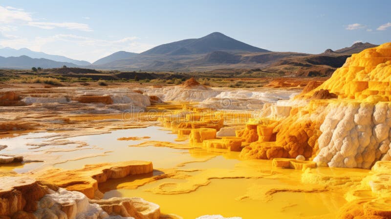 Sulfur Mine Toxic AI Generated Stock Photo - Image of sulfuric, sulpher ...