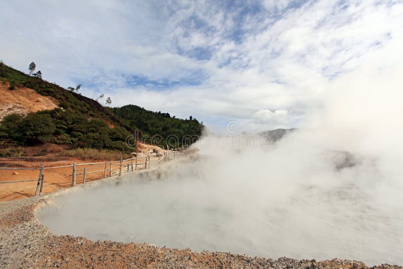 Sulfur Mud Volcano Indonesia Stock Image - Image of climbing, myth ...