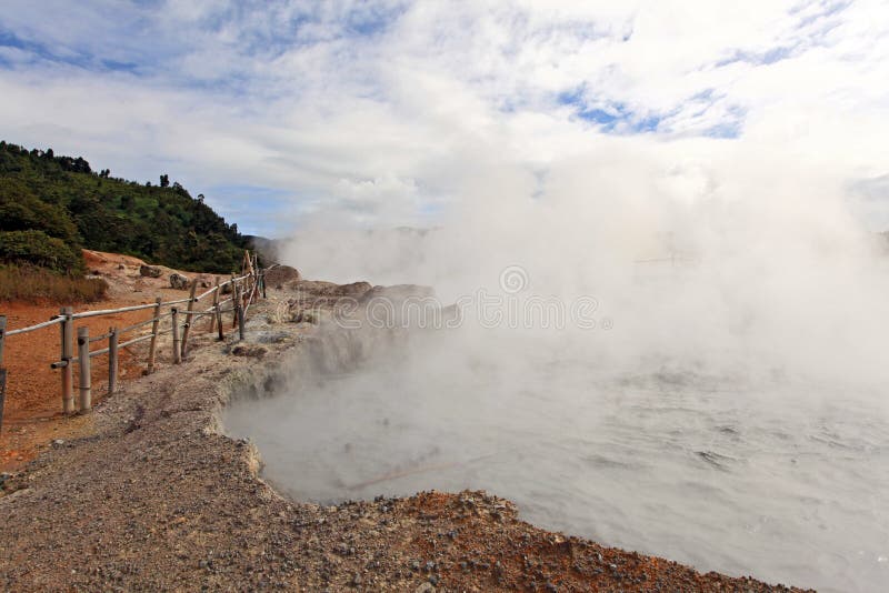 Sulfur Mud Volcano Indonesia Stock Image - Image of journey, danger ...