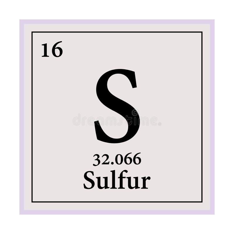 Sulfur Periodic Table of the Elements Vector Illustration Eps 10 Stock ...