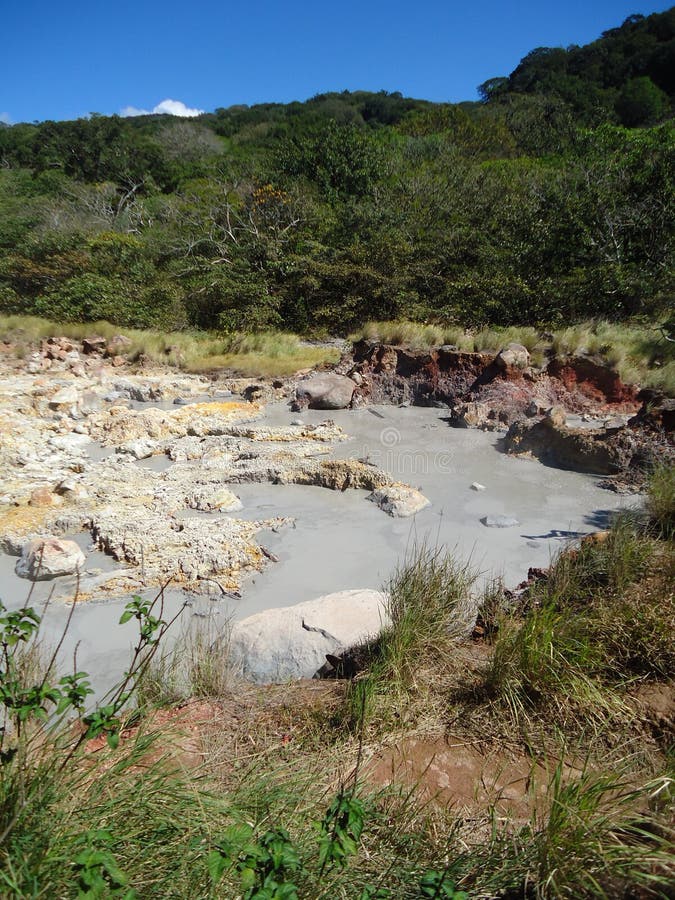Hot Sulfur Pool in Yellowstone Stock Photo - Image of park, sulfur ...