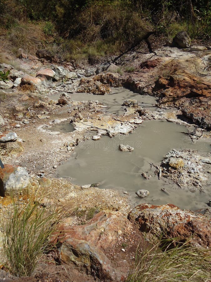Hot Sulfur Pool in Yellowstone Stock Photo - Image of park, sulfur ...