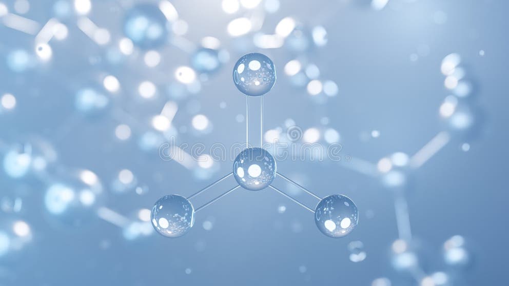 Sulfur Trioxide Molecular Structure 3d, Flat Model, Sulfur Oxide ...