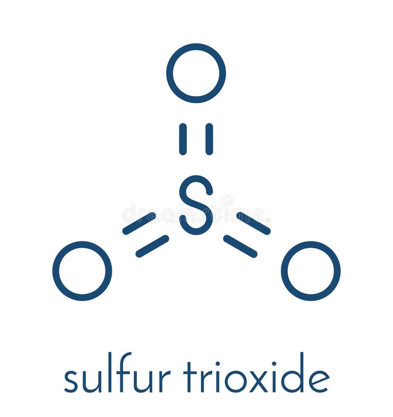 Sulfur Trioxide Pollutant Molecule. Principal Agent in Acid Rain ...