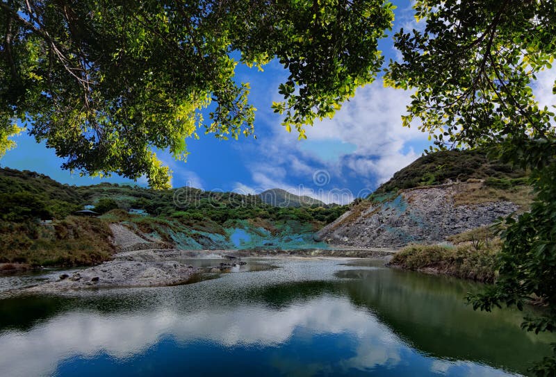 Sulfur Valley in Yangmingshan National Park, Taiwan Stock Photo - Image ...