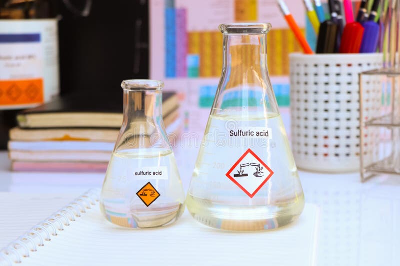 Sulfuric Acid and Periodic Table of Elements Stock Photo - Image of ...