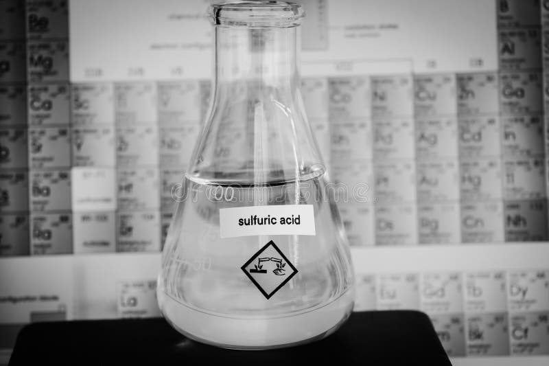 Sulfuric Acid and Periodic Table of Elements Stock Image - Image of ...