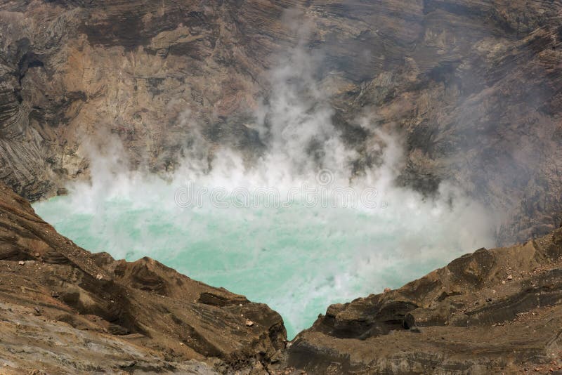 Sulfuric Volcano Lake stock photo. Image of sulfur, edge - 11121862