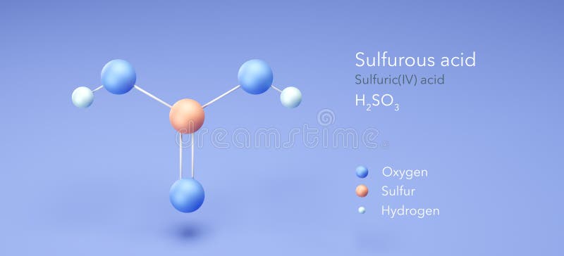 Sulfurous Acid, Molecular Structures, Sulfuric Acid, 3d Model ...