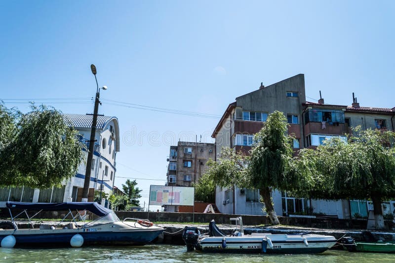 Sulina Town with the Sulina Channel Editorial Stock Photo - Image of ...