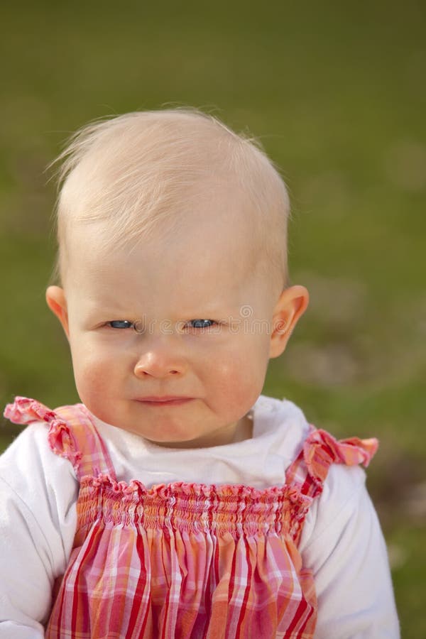 Sulking baby girl stock image. Image of bodice, childhood - 19083953