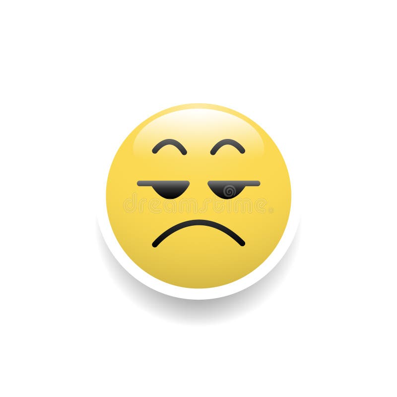 Sullen Face Emoticon,Vector and Illustration Stock Vector ...