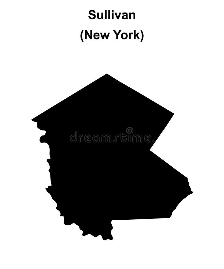 Sullivan outline map stock vector. Illustration of area - 361729139