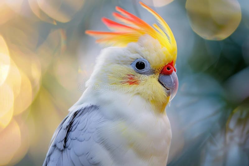 Sulphur Crested Cockatoo Posing in Front of Blurry Background Stock ...