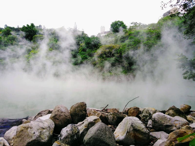 Sulphur hot spring stock image. Image of stream, sulphur - 257148315